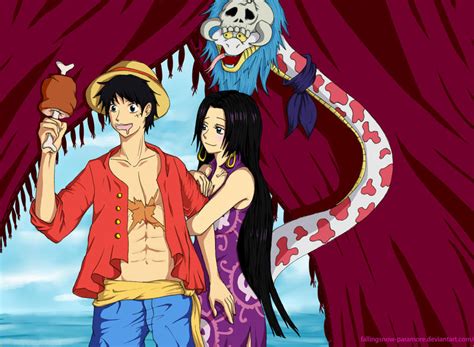 One Piece Boa Hancock X Monkey D Ruffy By Fallingsnow Paramore On