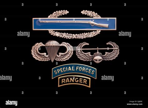 Combat Infantry Badge Cib Airborne And Air Assault Badges Over