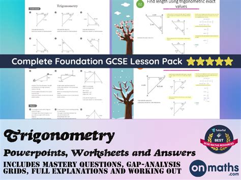 Trigonometry Powerpoints Worksheets Answers Foundation Gcse Complete Pack Teaching Resources