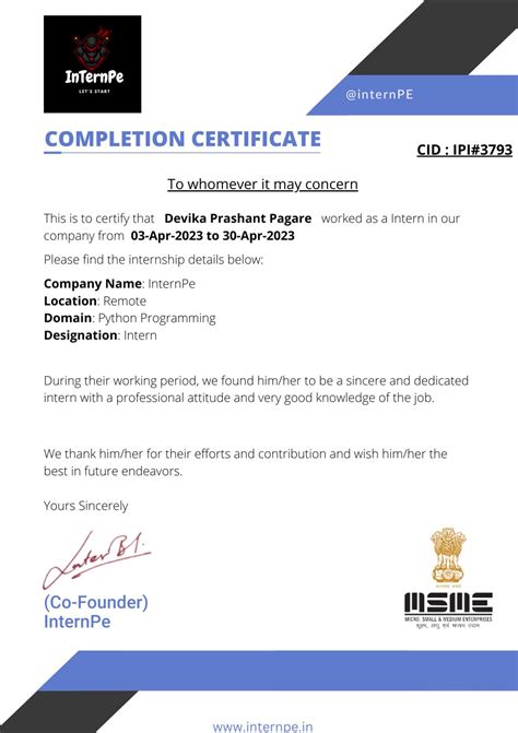 Devika Pagare على Linkedin Connections Internpe Internship2023 Opportunity Greatful