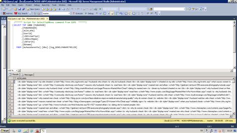 sql delete this virus by searching for matching strings stack overflow