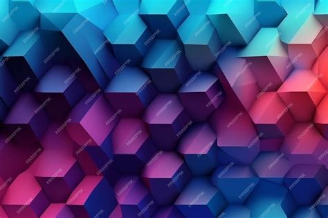 Premium Photo Gradient 3d Geometric Background