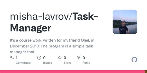 Github Misha Lavrov Task Manager It S A Course Work Written For My Friend Oleg In December