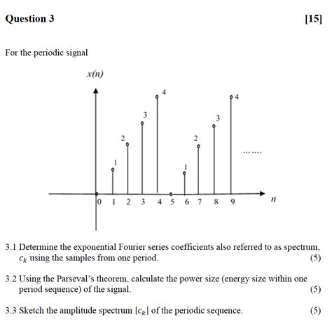 Solved For The Periodic Signal 31 Determine The Exponential