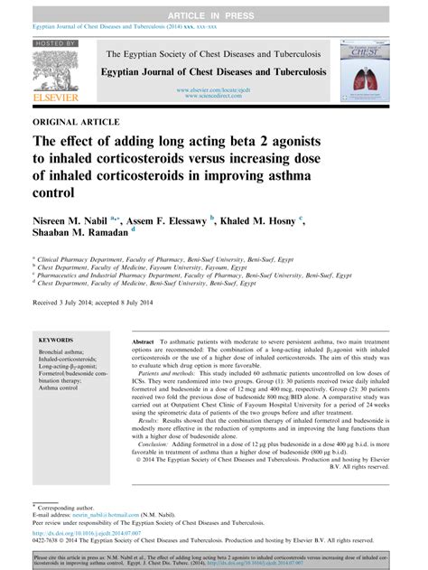 Pdf The Effect Of Adding Long Acting Beta 2 Agonists To Inhaled