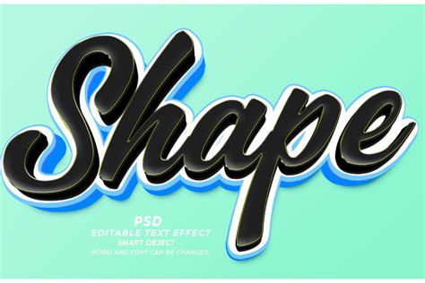 Psd 3d Shape Editable Text Effect Graphic By Truevector · Creative Fabrica
