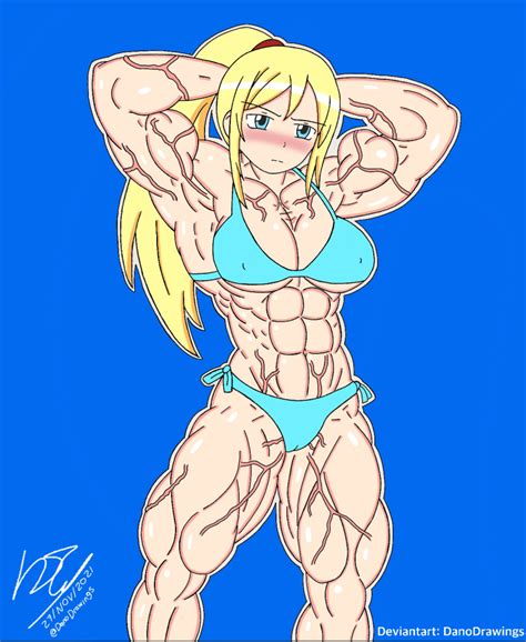 Rule 34 Abs Artist Signature Biceps Bikini Blonde Hair Danodrawings