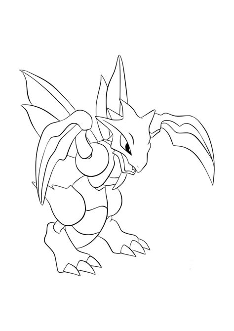 Printable Scyther Coloring Pages