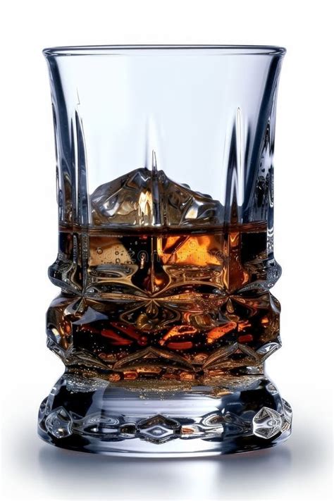 A Glass Of Whiskey With Ice Cubes Stock Illustration Illustration Of