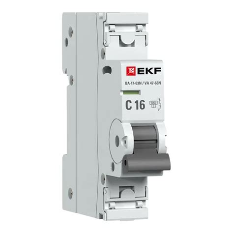 Автоматический выключатель 1p 16А C 6кА ВА 47 63n Ekf Proxima купить