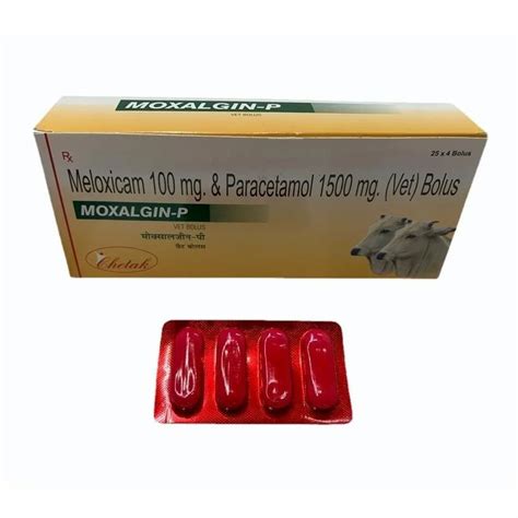 Moxalgin P Meloxicam 100 Mg Paracetamol 1500 Mg Vet Bolus At ₹ 18 60