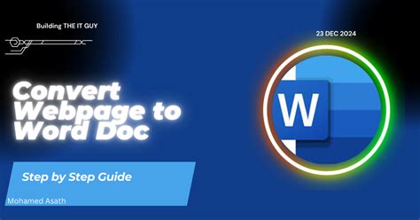 effortless webpage to word document conversion using python a step by
