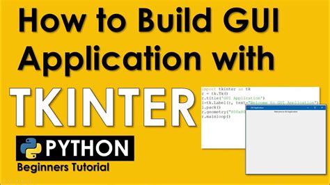 How To Build Gui Application Using Tkinter Python Tutorial Youtube