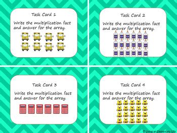 Multiplication Arrays Task Cards And Centers By Living An Elementary Life