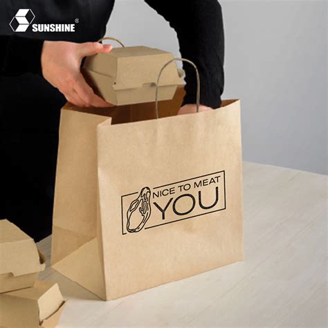 New Style Brown Strung Bread Packaging Delivery Kraft Paper Bags
