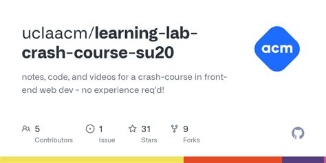GitHub Uclaacm Learning Lab Crash Course Su20 Notes Code And