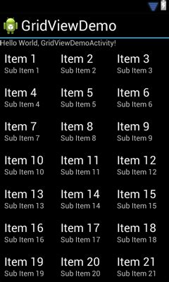Android GridView