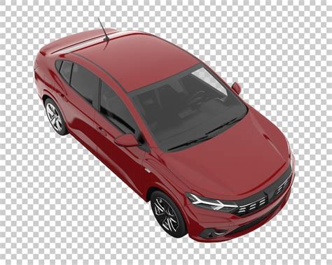 투명 한 배경에 현대 자동차입니다 3d 렌더링 일러스트레이션 프리미엄 Psd 파일