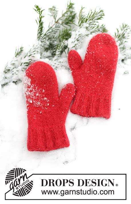 Snowslide Mittens Drops 242 67 Free Knitting Patterns By Drops Design
