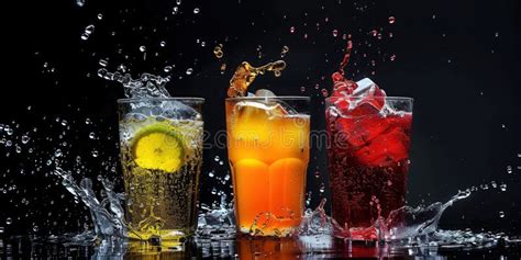 Assorted Soft Drinks Collection Refreshing Drink Concept Stock