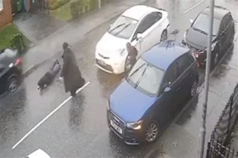 Cctv Shows Terrifying Moment Car Ploughs Into Man In Street And Runs