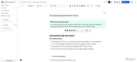 Introduction To Confluence Spaces The Requirements Engineer