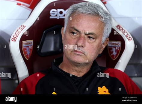 Jose Mourinho Head Coach Of As Roma Looks On During The Serie A
