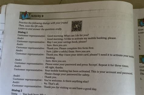 Activity 8 Practice The Following Dialogs StudyX