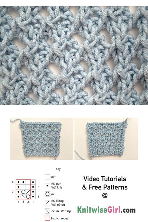 How To Knit Lace Eyelet Stitch Knitwise Girl
