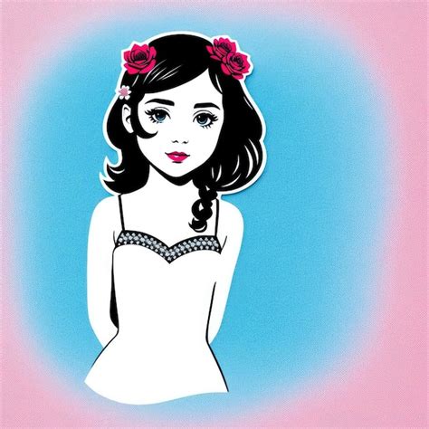 Premium Ai Image Sticker Girl Love