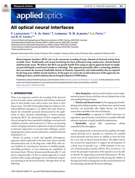 Pdf All Optical Neural Interfaces