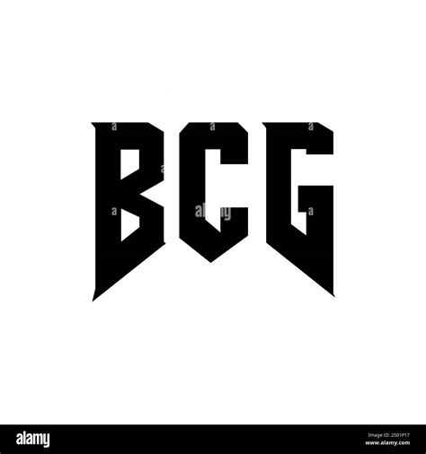 Bcg Letter Logo Für Technologieunternehmen Schwarz Weiße