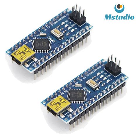 2 шт Модуль плата Nano V3 0 Ch340 на микроконтроллере Atmega168 Mini Usb для Arduino Разъём