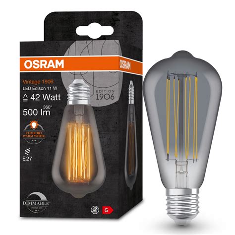 Bec Led Vintage Decorativ Osram 1906 Edison Dimabil Filament E27