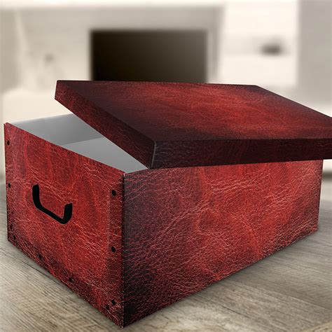 3er Set Aufbewahrungsbox Leder Optik Deckel Kiste Truhe Schachtel