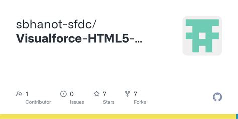 GitHub Sbhanot Sfdc Visualforce HTML Mobile