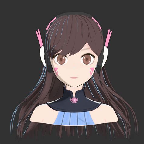 Artstation Anime Girl 3d