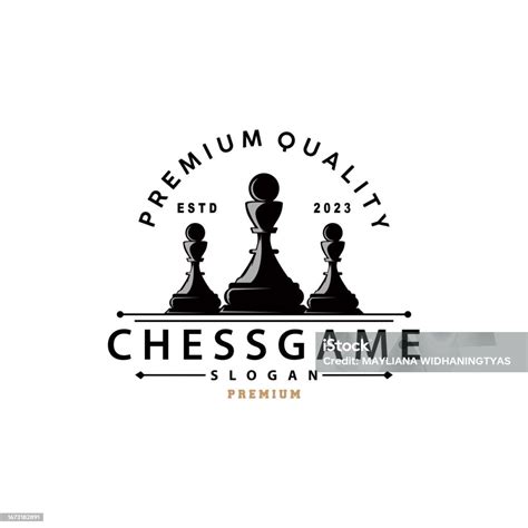 체스 게임 간단한 체스 말 디자인 미니멀리스트 실루엣 일러스트레이션 Championship에 대한 스톡 벡터 아트 및 기타