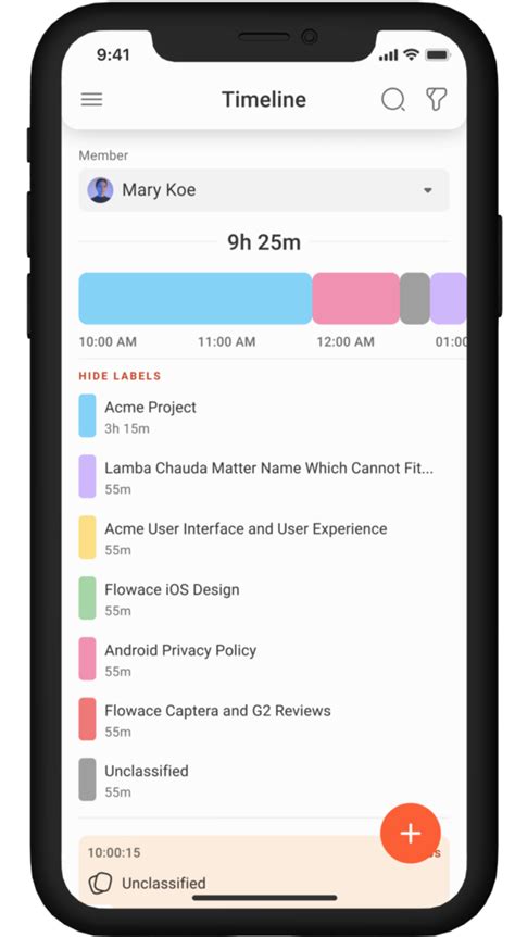 Ios Time Tracking App Flowace