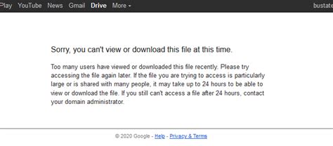Bypass Google Drive Download Limit Bust A TECH