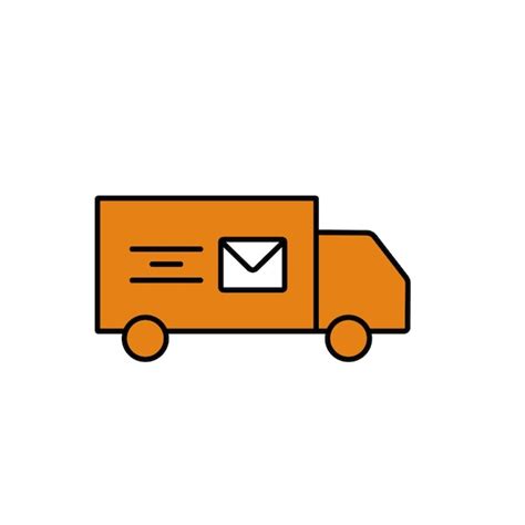 Levering Vrachtwagen Pictogram Premium Vector