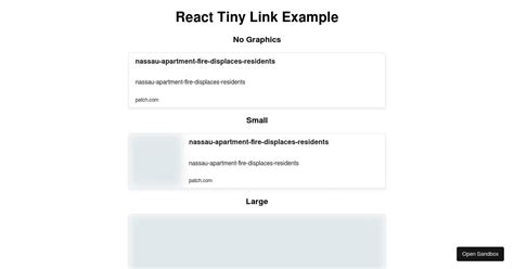 React Link Preview Examples Codesandbox