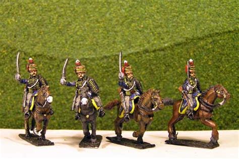 Peninsular British And Kgl Hussars Charging X 4 3 Variants