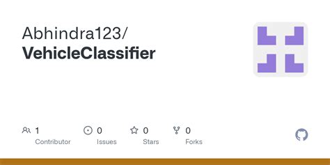 GitHub Abhindra VehicleClassifier