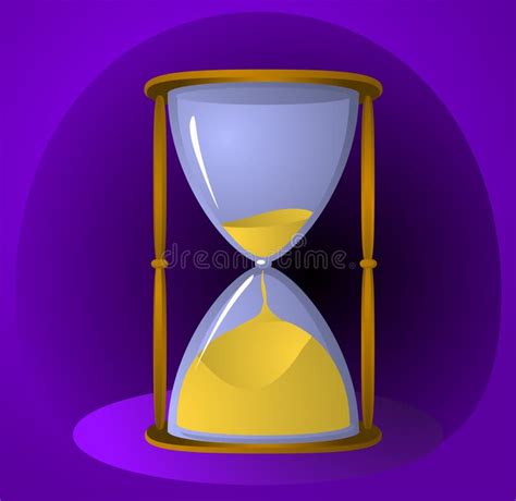 Hourglass Sand Glass Vector Isolated Icons Vintage Black Sand Glass