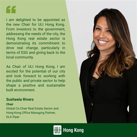 Uli Hong Kong On Linkedin We Are Thrilled To Announce That Susheela Rivers Global Co Chair Real