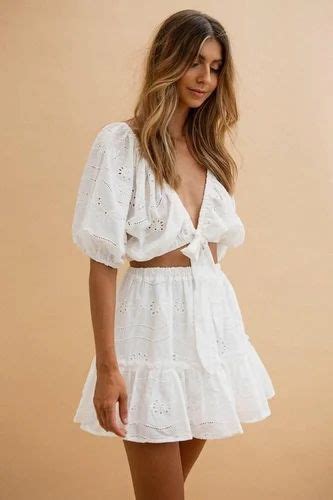Fabric Cotton White Lace Tunics And Dresses At Rs 2500piece In Jaipur