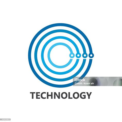 Vector Logo Technology Concept Illustration Stock Illustration