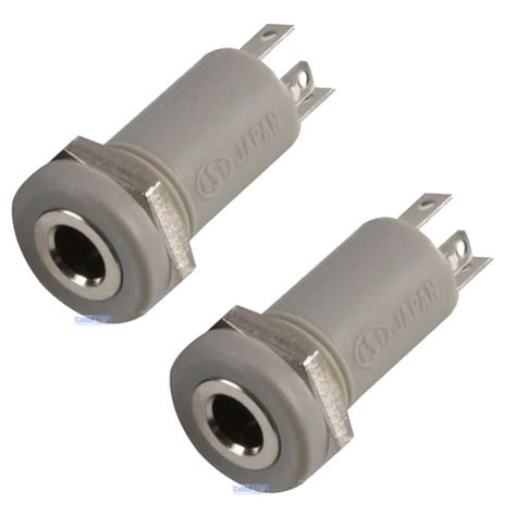 2 X 25mm Mini Stereo Jack Chassis 4 Pole 4p Panel Mount Input Socket