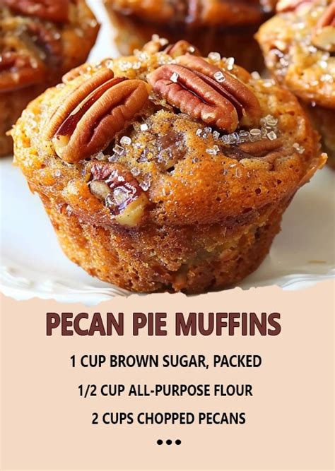 Pecan Pie Muffins Recipe Yummydishes